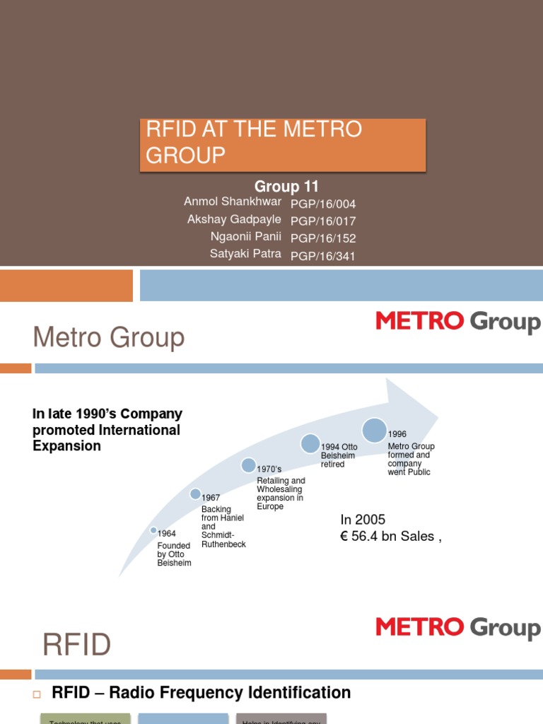 Group 11 Rfid at Metro | PDF | Radio Frequency Identification | Industries