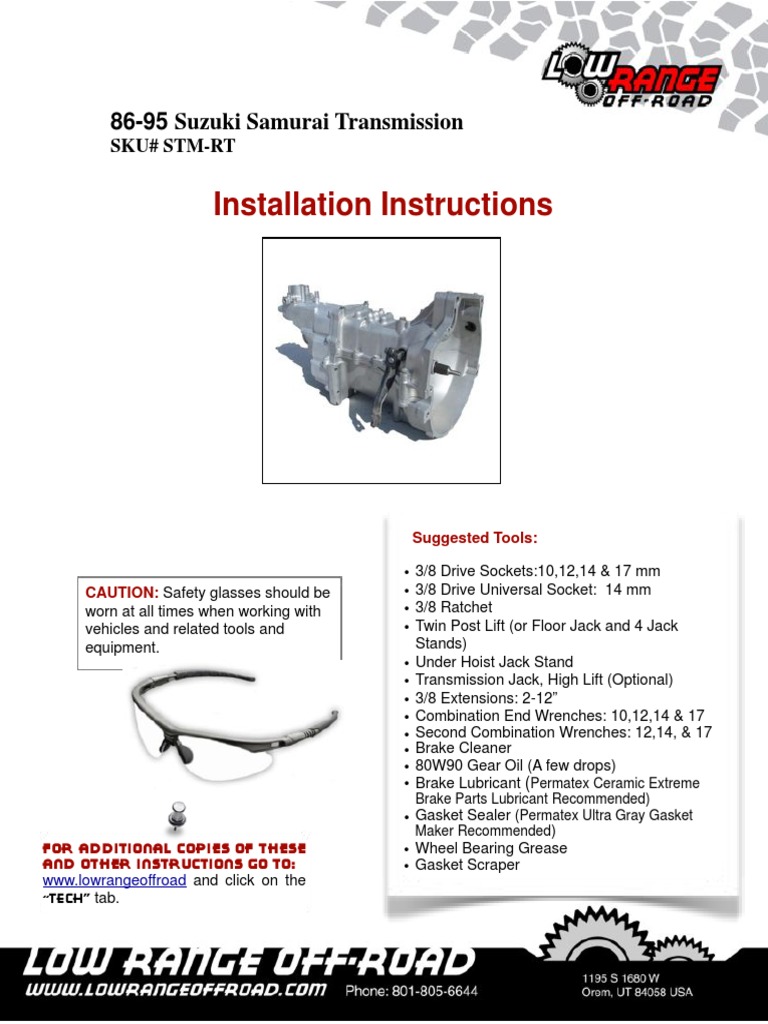 Samurai Transmission | PDF | Clutch | Transmission (Mechanics)