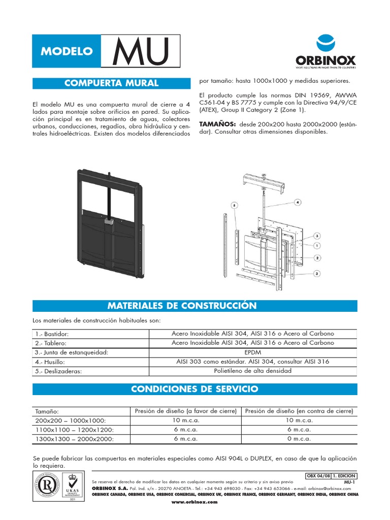 Compuerta Mural 2 | PDF | Acero | Solenoide
