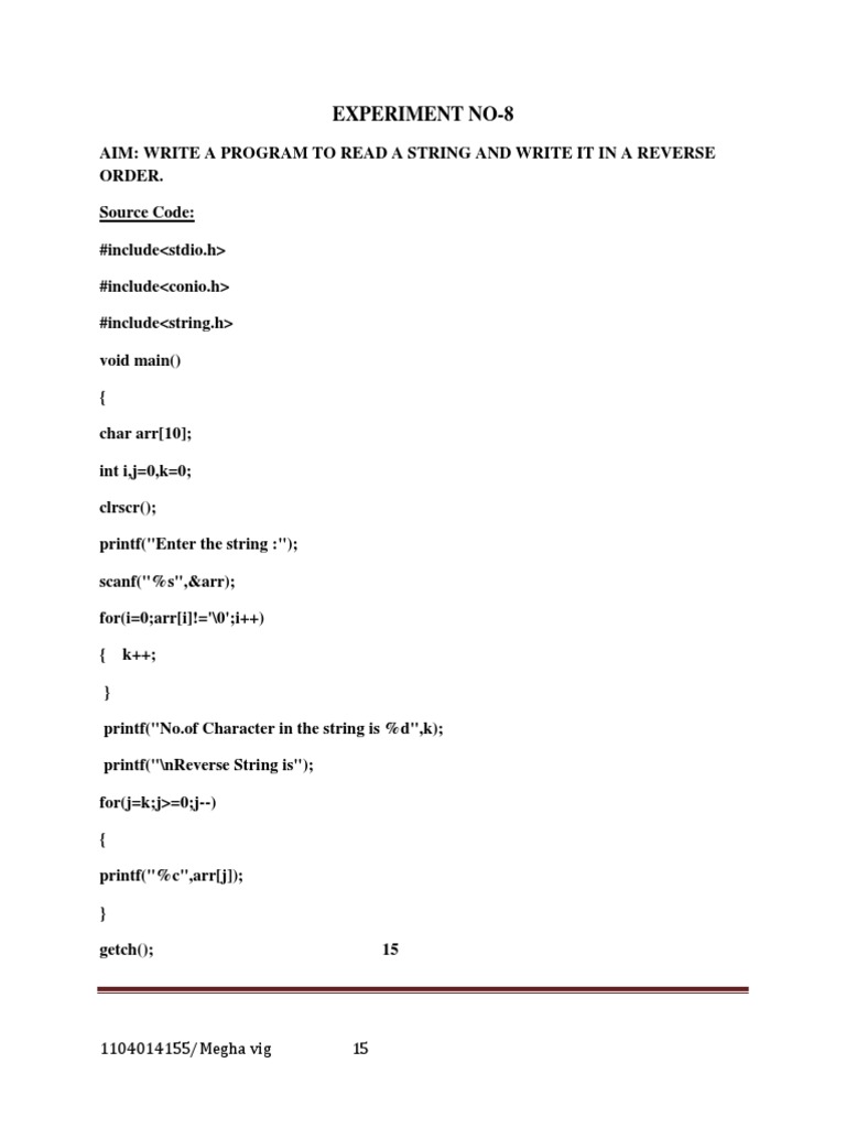 C Programs for String and Number Operations | PDF