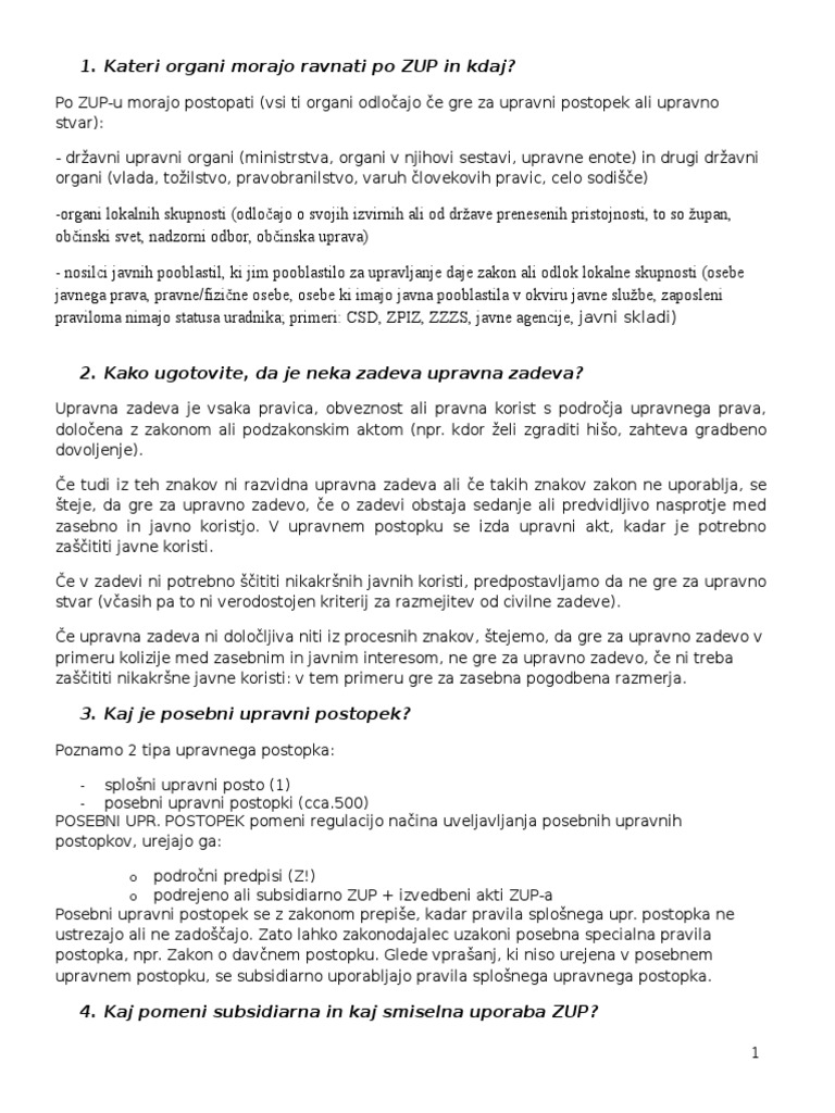 Upravni Postopek in Upravni Spor | PDF