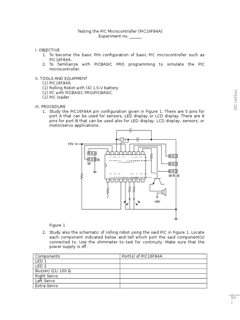 Testing the PIC Microcontroller 16F84A | Pic Microcontroller ...