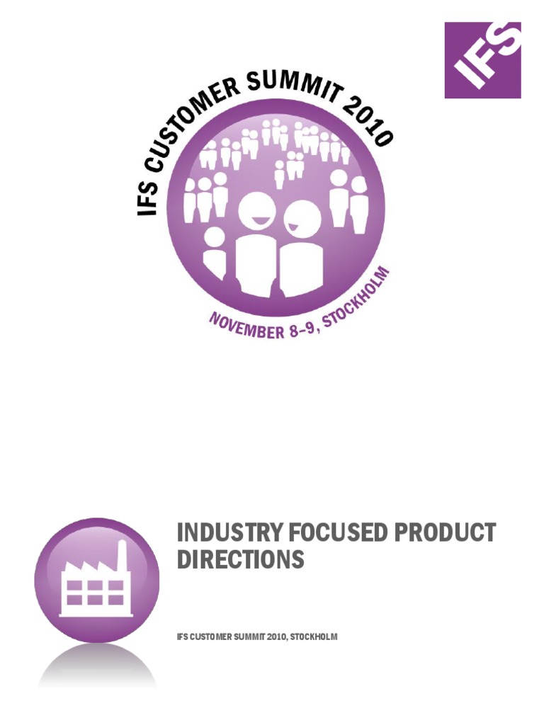 Overview of Planned Enhancements to IFS Manufacturing Applications ...