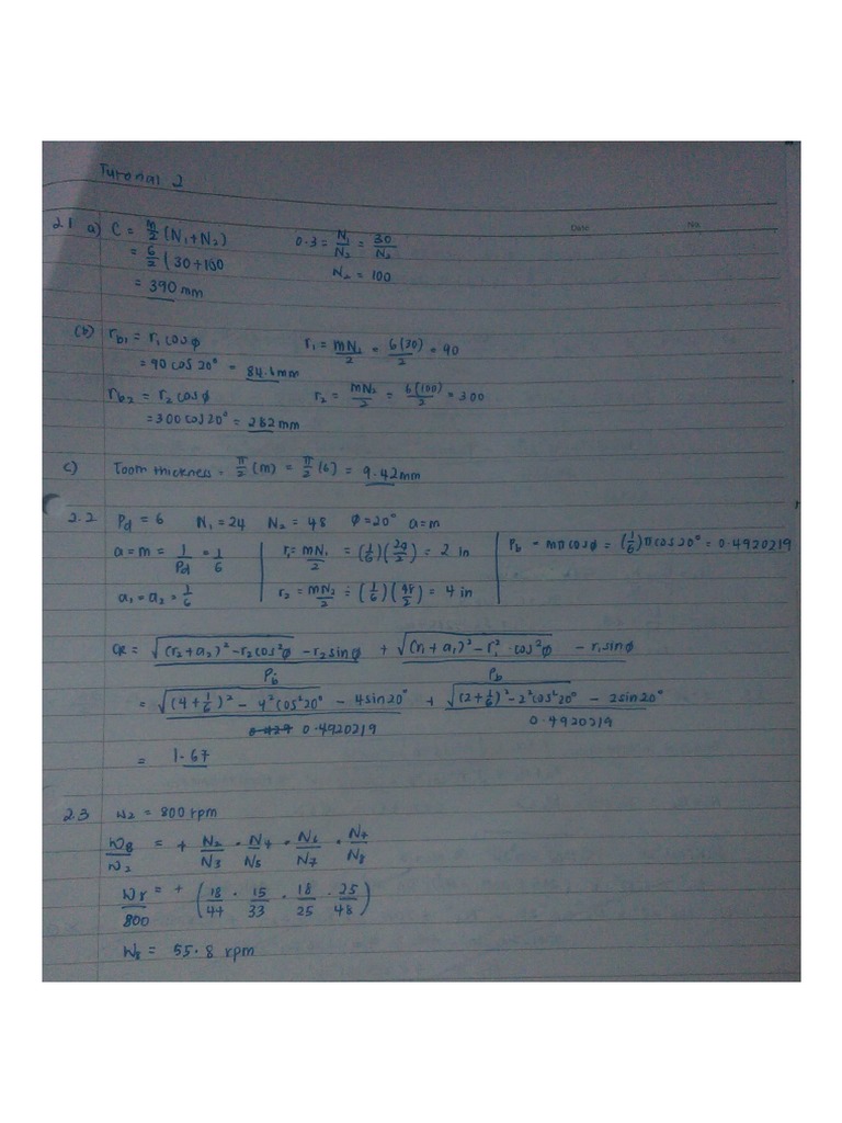 MA2002 Tutorial 2 Answers | PDF