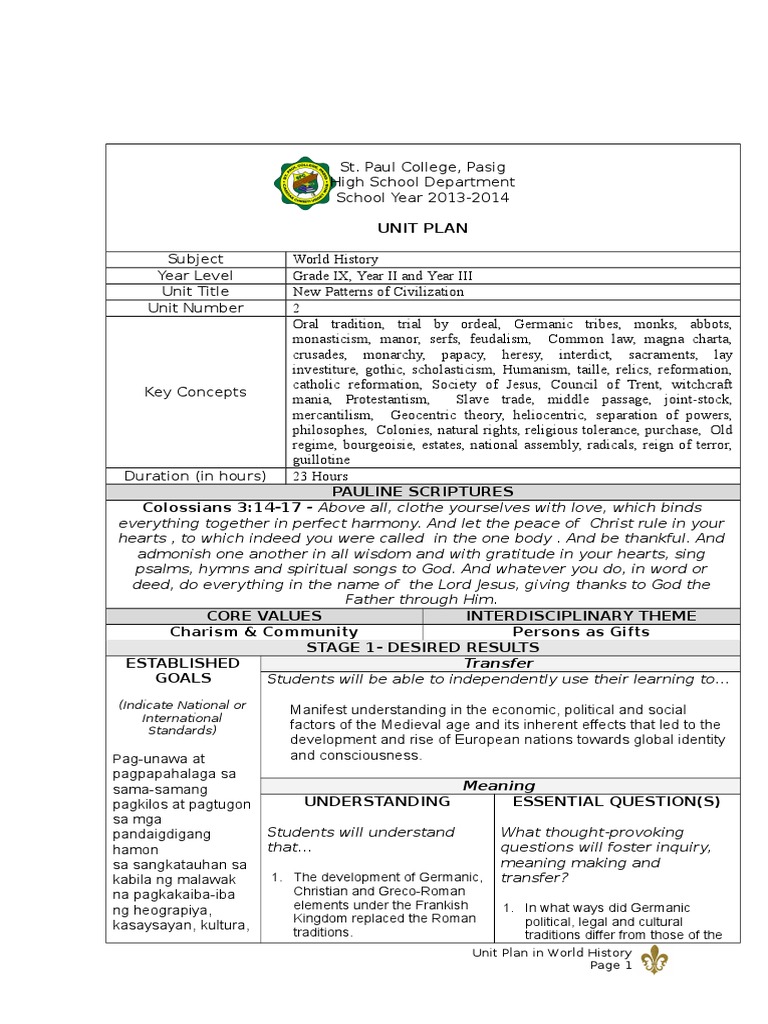 Unit 2 (World History) | PDF | Middle Ages | Feudalism