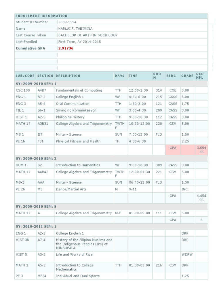 01 Enrollment Information | PDF | Science And Technology | Electronics