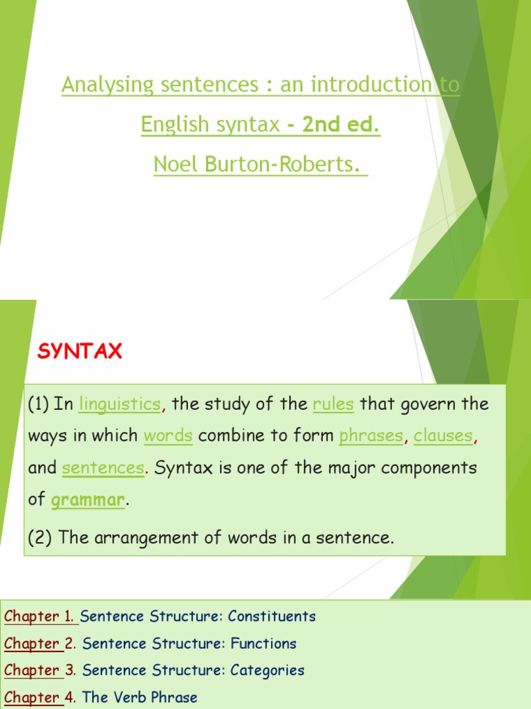 Sentence Structure Constituents | PDF | Phrase | Syntax