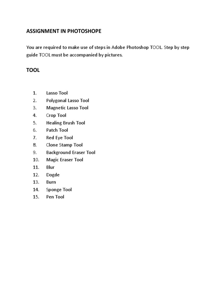 Assignment in Photoshop | Download Free PDF | Adobe Photoshop | Graphic ...