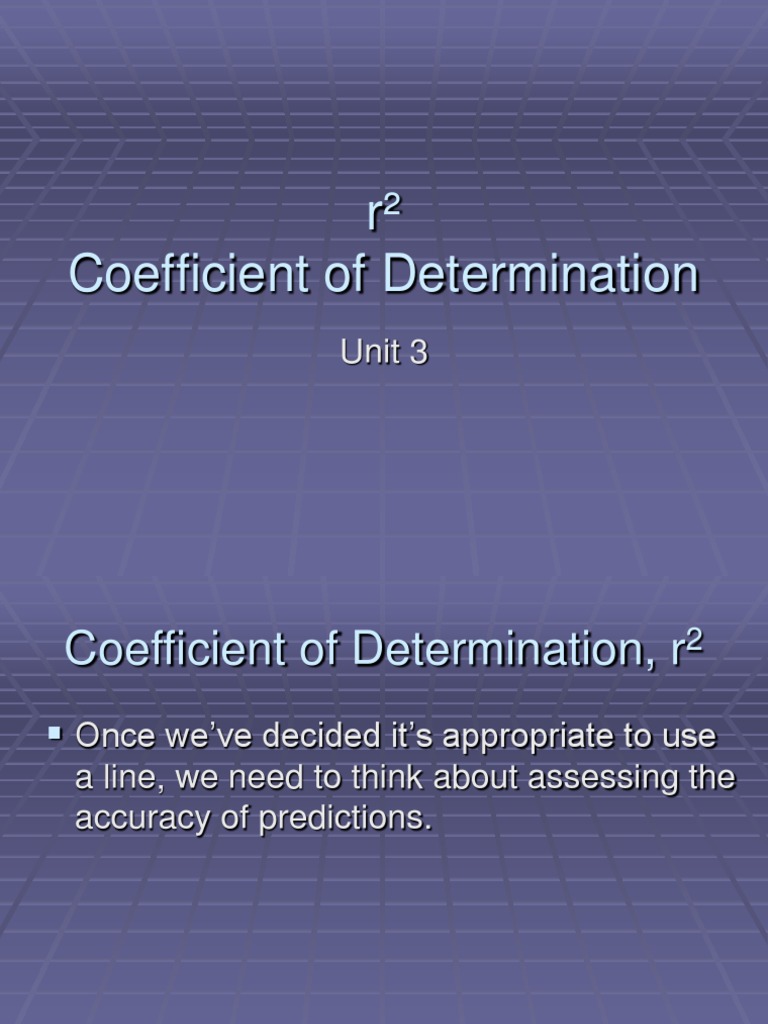 Coefficient of Determination R | PDF | Coefficient Of Determination ...