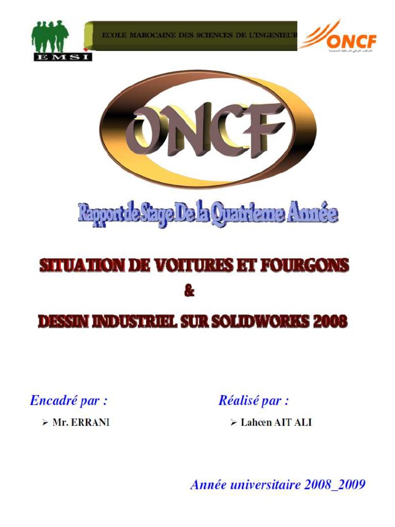 Rapport de Stage à l'ONCF Casablanca | PDF | Bases de données | Application