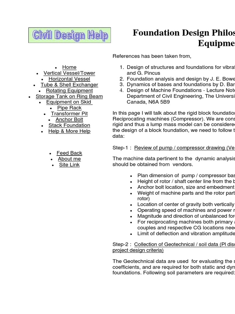 pump foundation.docx | Resonance | Geotechnical Engineering