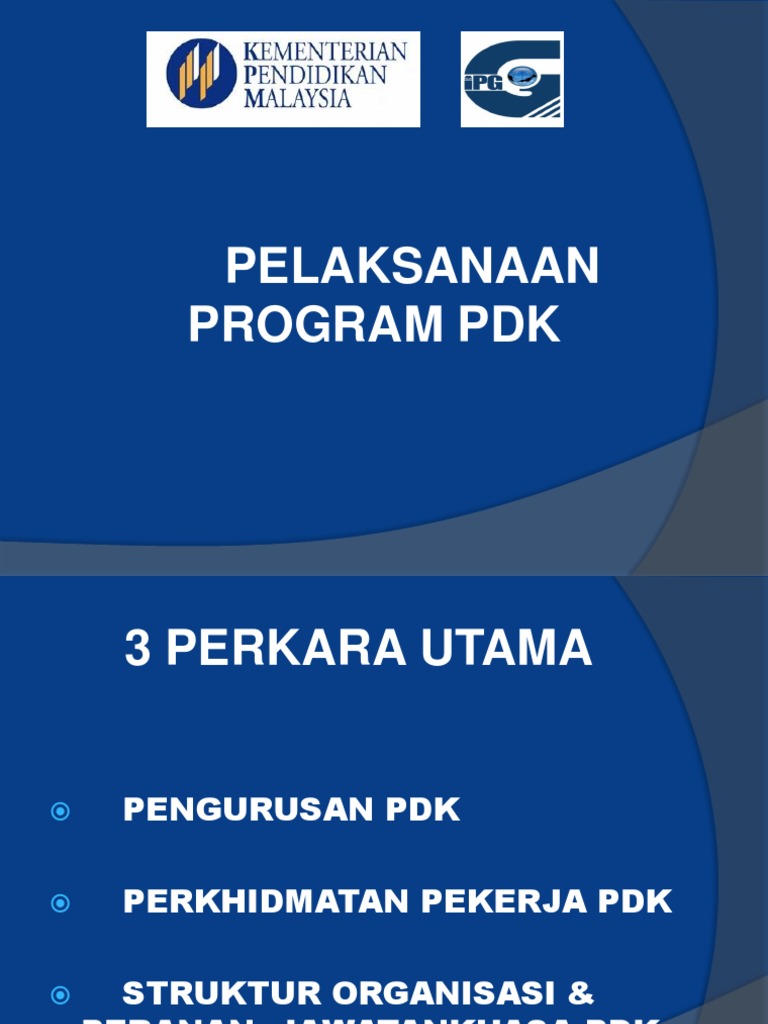 Pelaksanaan Program PDK | PDF