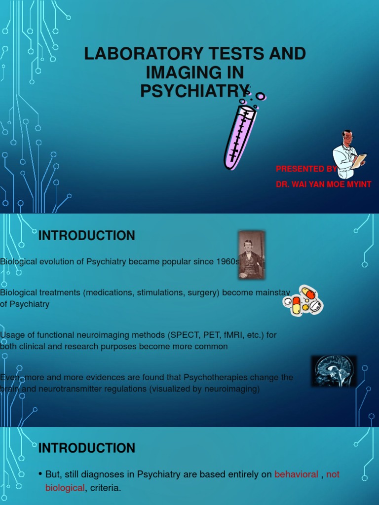 Laboratory Tests in Psychiatry | PDF | Medical Imaging | Positron ...