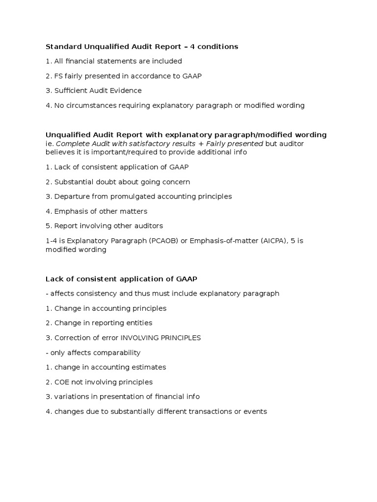 Standard Unqualified Audit Report | PDF | Auditor's Report | Going Concern