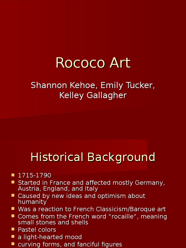 Rococo Art PowerPoint | PDF | Style | Decorative Arts