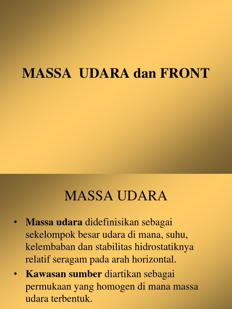 Massa Udara Dan Front | PDF | Sains & Matematika