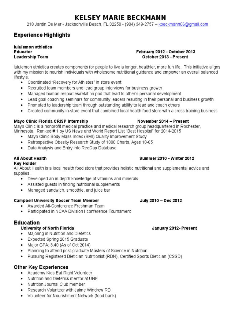 Kelsey Beckmann Resume-1 | PDF