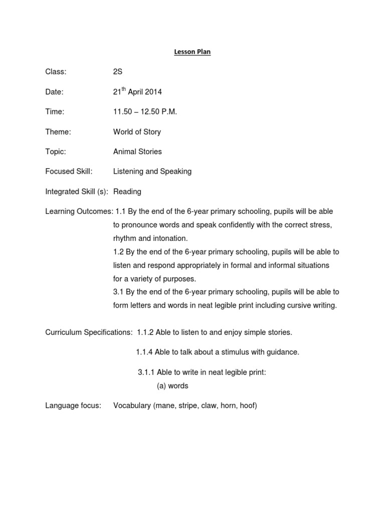 L&S Lesson Plan SJK (C) Year 2 Unit 9 | PDF | Lesson Plan | Teaching