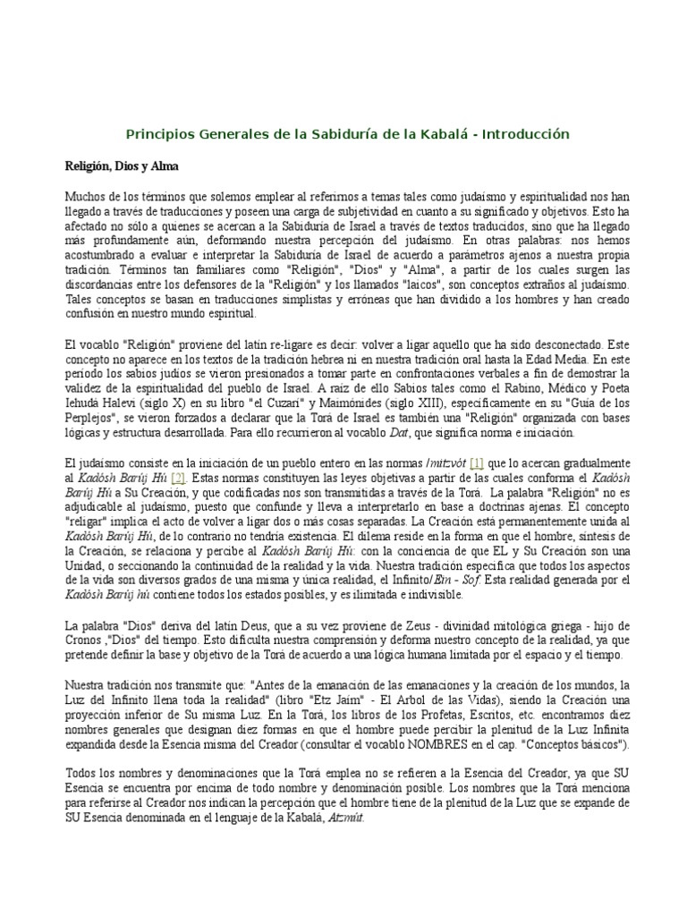 Kabalá Tora Org1 | PDF | Kábala | Tora