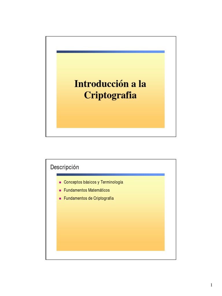 Introduccion A La Criptografia | PDF | Criptografía | Clave (criptografía)