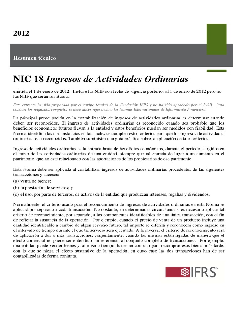 Niif 18 | PDF