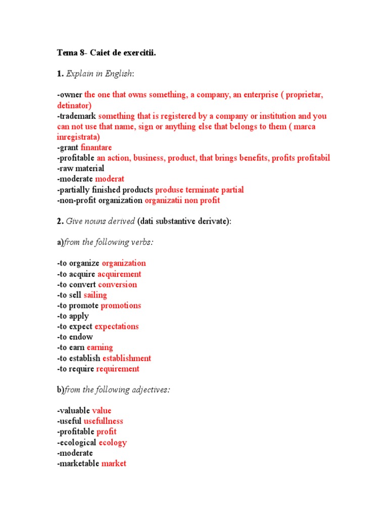 Tema 8-Caiet de Exercitii2 | PDF | Negotiation | Profit (Accounting)