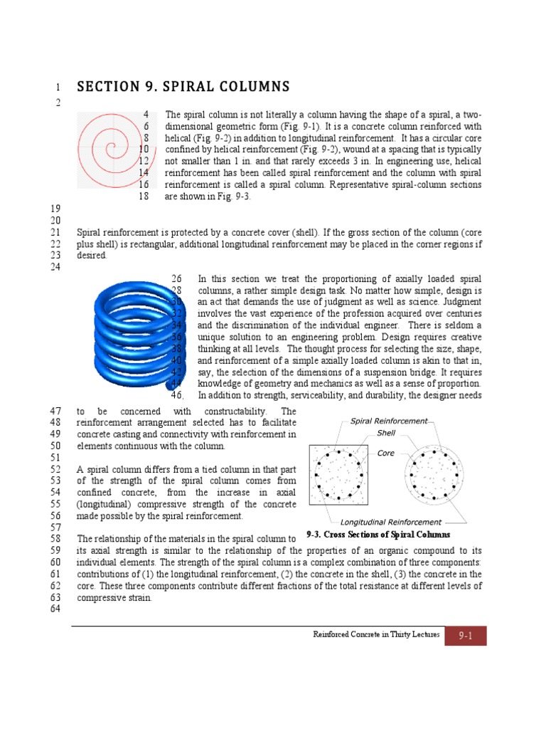 Spiral Column Design and Reinforcement | PDF | Column | Strength Of ...