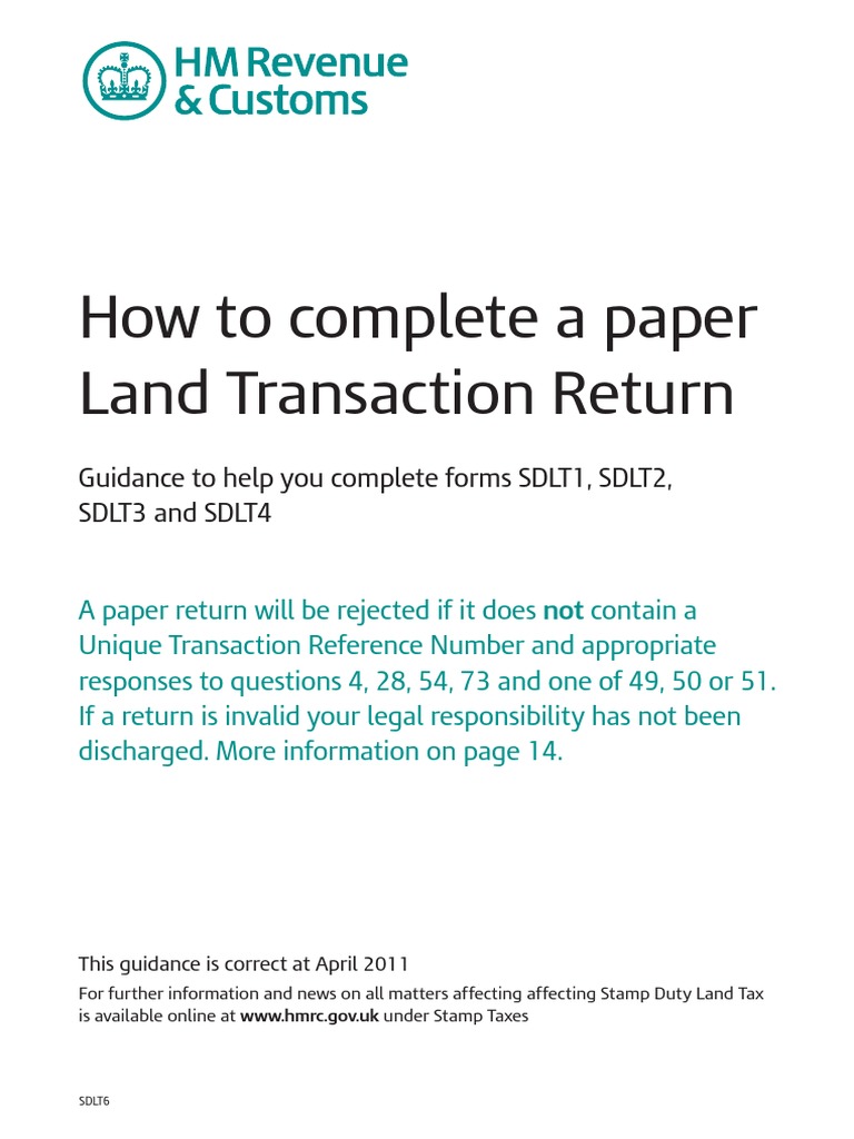 SDLT 6 | PDF | Lease | Leasehold Estate