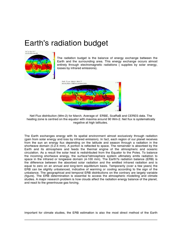 Earth's Radiation Budget | PDF