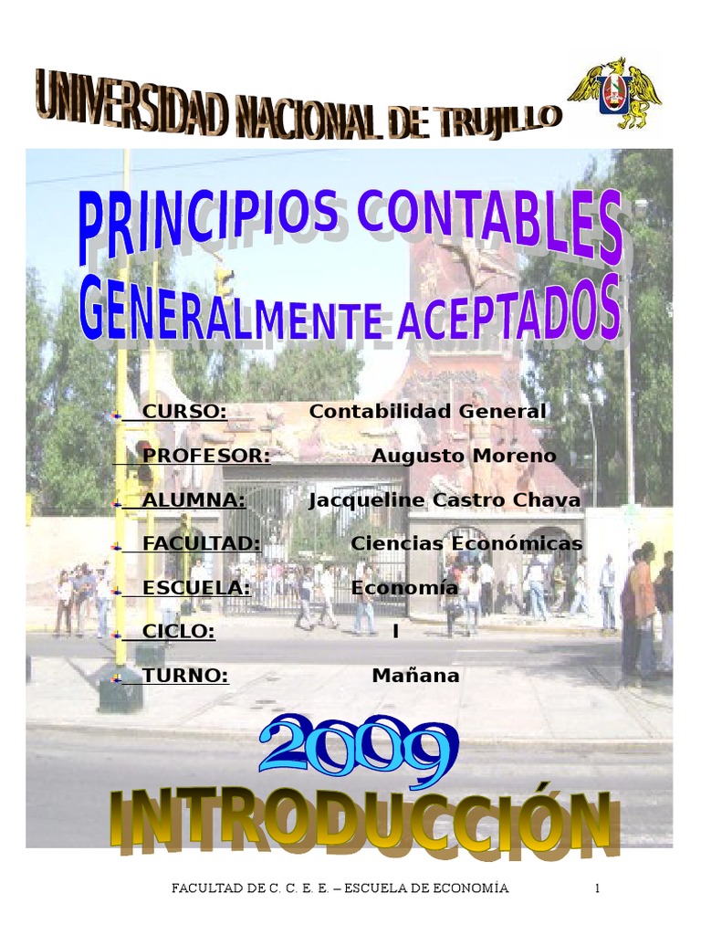 Principios de Contabilidad Generalmente Aceptados | PDF | Principios ...