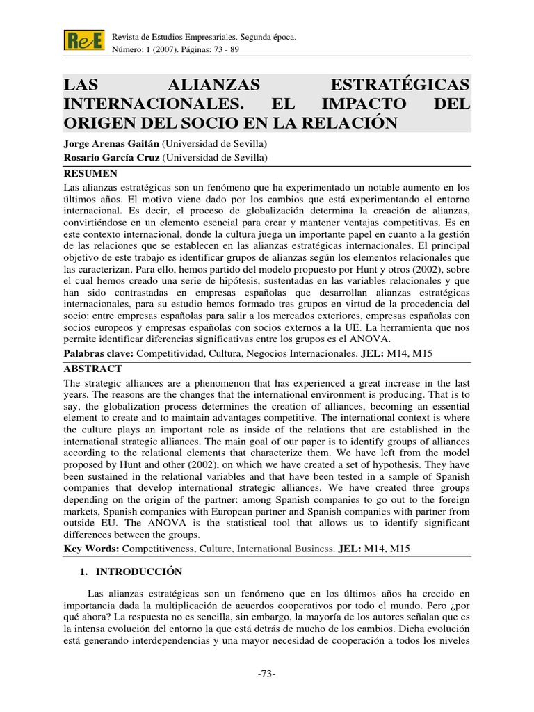 Alianzas Estrategicas | PDF