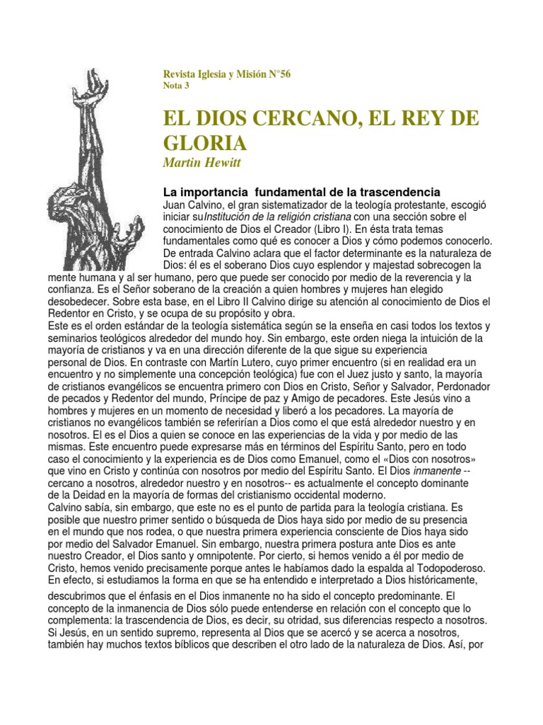 El Dios Cercano | PDF | Dios | Jesús