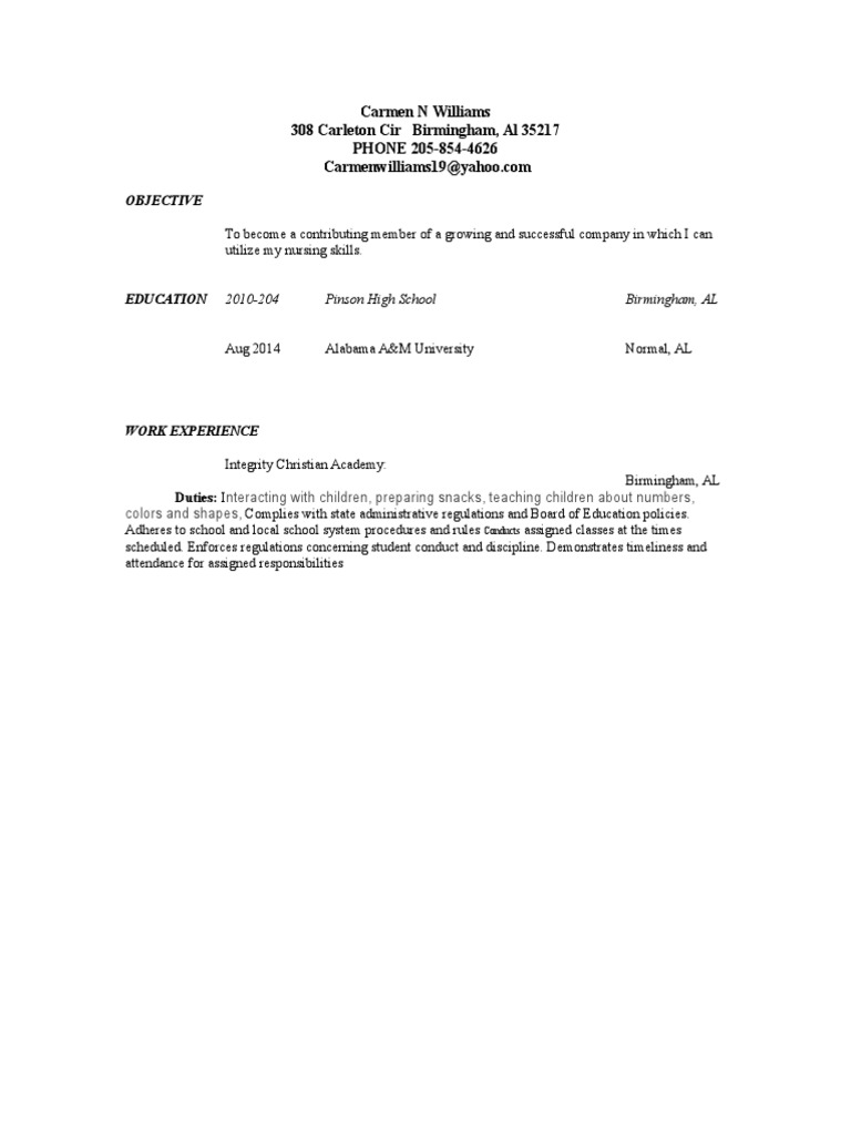 Carmen Resume 1 | PDF