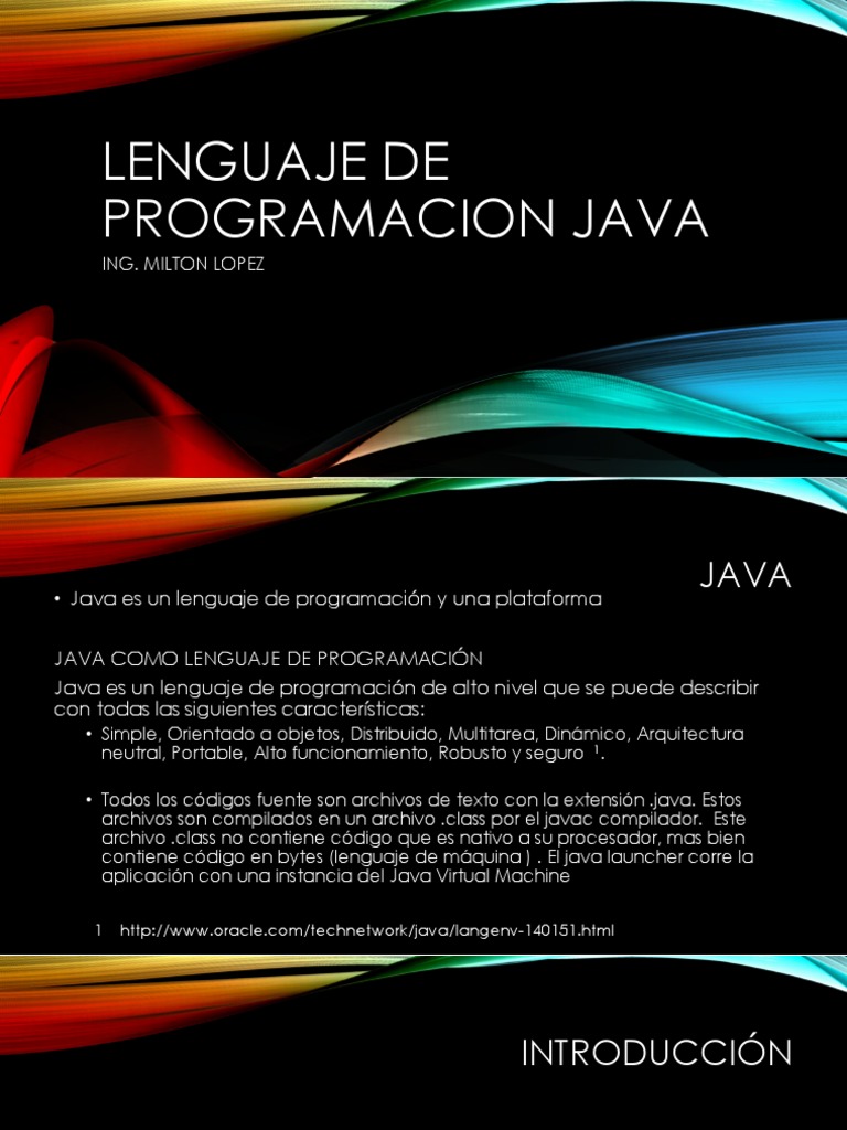 Lenguaje De Programacion Java Pdf Objeto Informática Máquina Virtual De Java