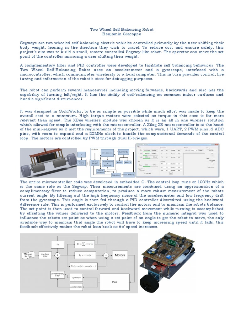 Development of a Small, Remote-Controlled Two Wheel Self-Balancing ...
