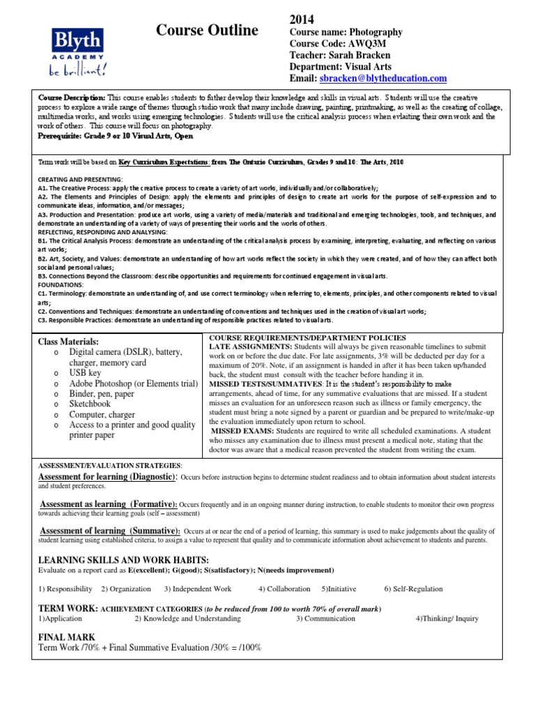 Awq 3 Mcourseoutline | PDF | Educational Assessment | Critical Thinking