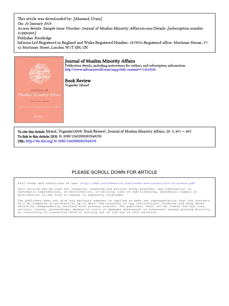 Role Model for Muslim Minorities | PDF | Muhammad | Medina