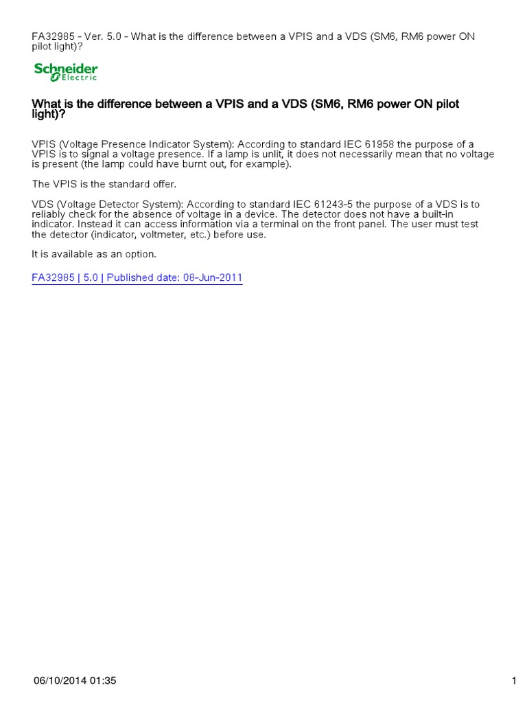 Difference Between VDS and VPIS | PDF