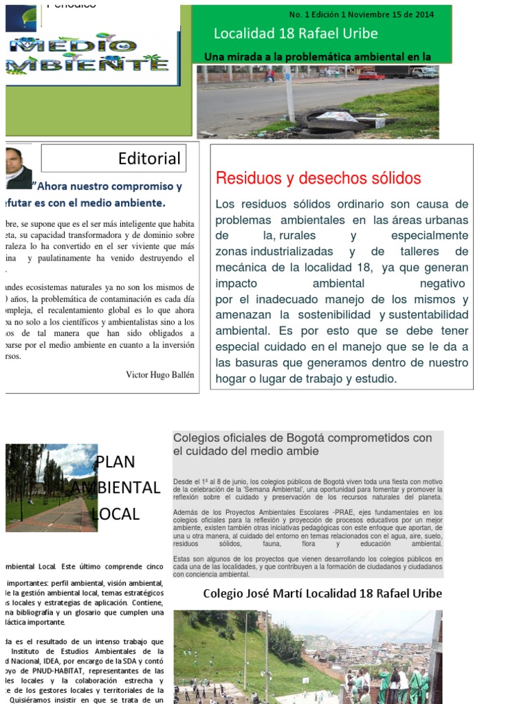 Periodico Virtual Medio Ambiente | Residuos | Bogotá | Prueba gratuita ...