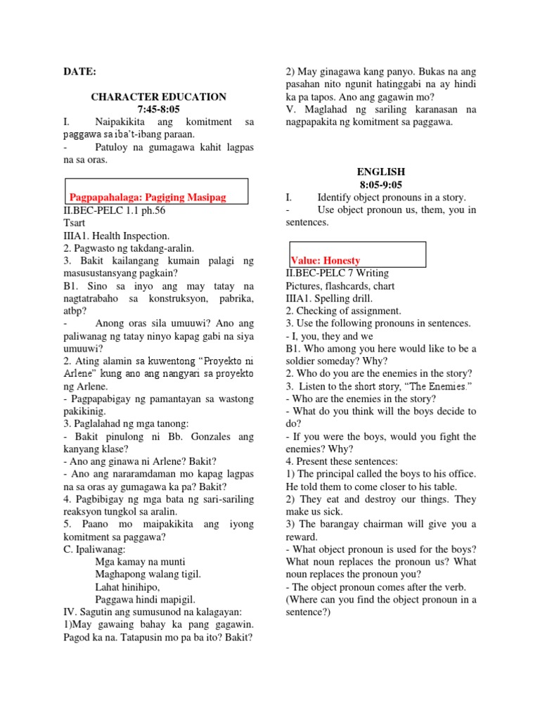 3rd Grading - 1st Week | PDF