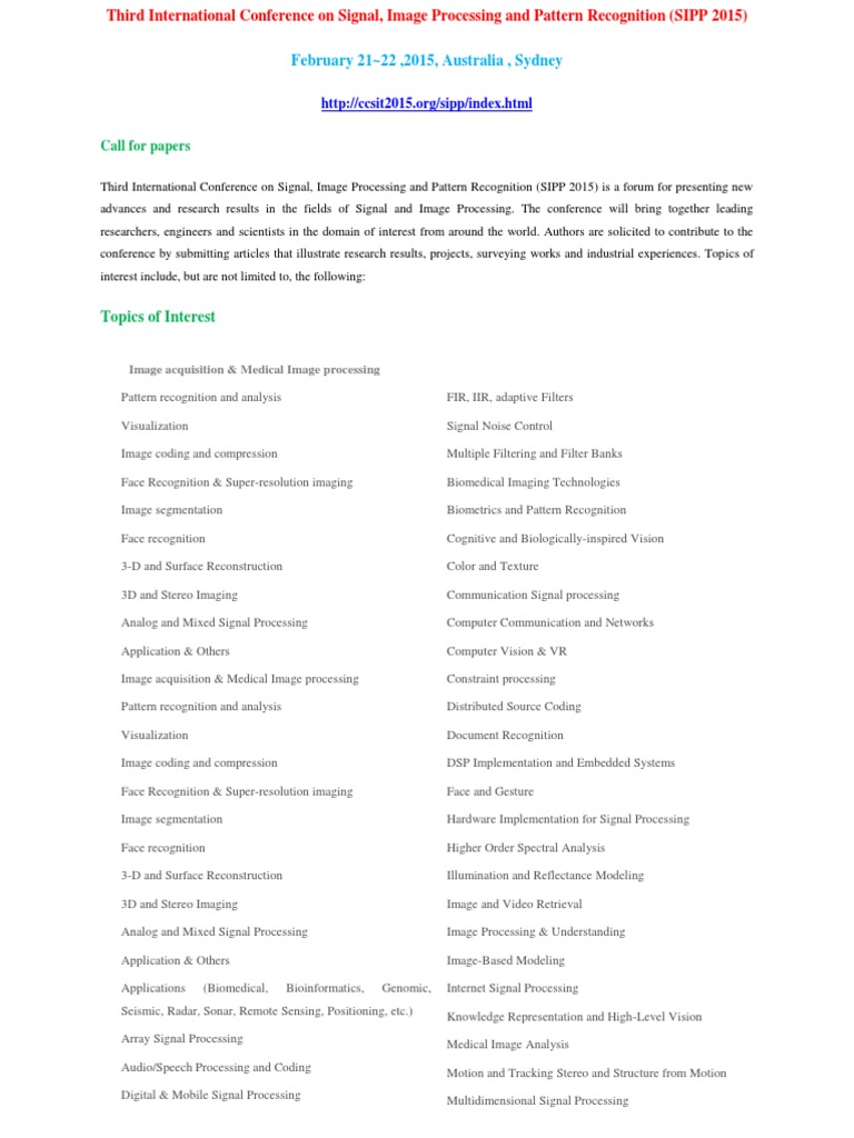SIPP | PDF | Signal (Electrical Engineering) | Signal Processing