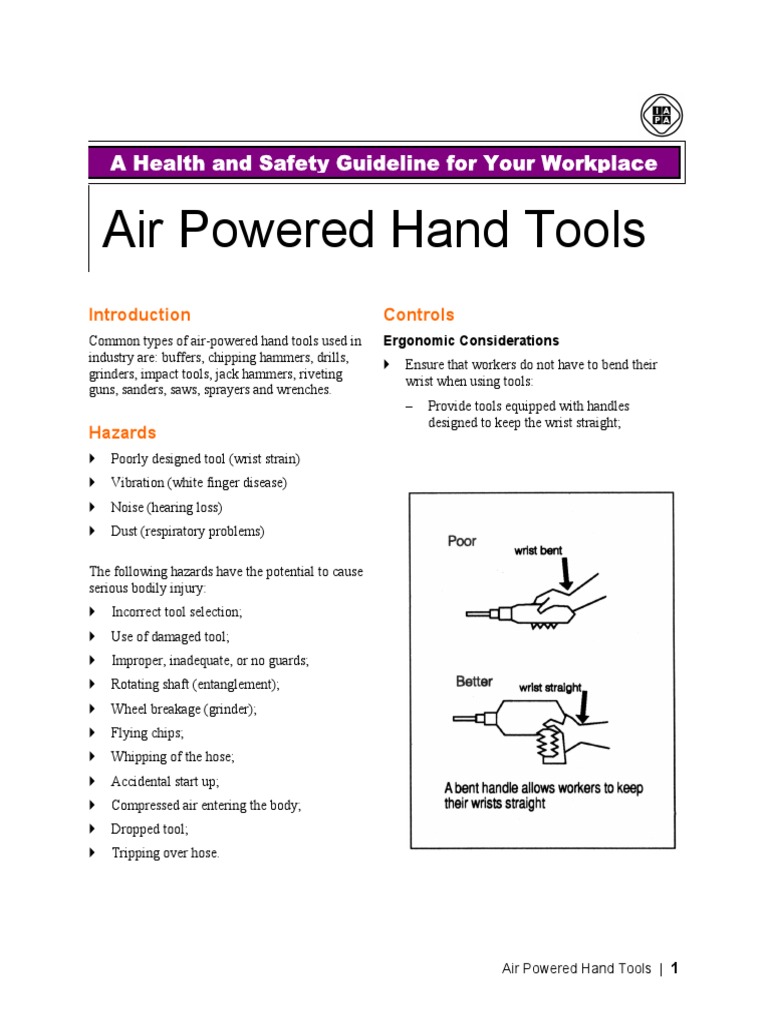 Air Powered Tools Safety | PDF | Valve | Mechanical Engineering