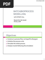 SuperPro Designer Batch Guide | PDF | Stoichiometry | Software