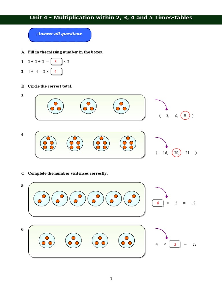 Elementary Multiplication Practice | PDF