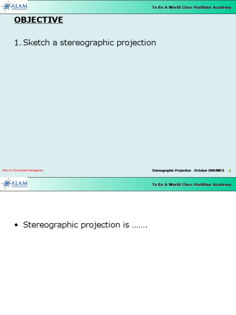 Objective: 1. Sketch A Stereographic Projection | PDF | Geometry | René ...