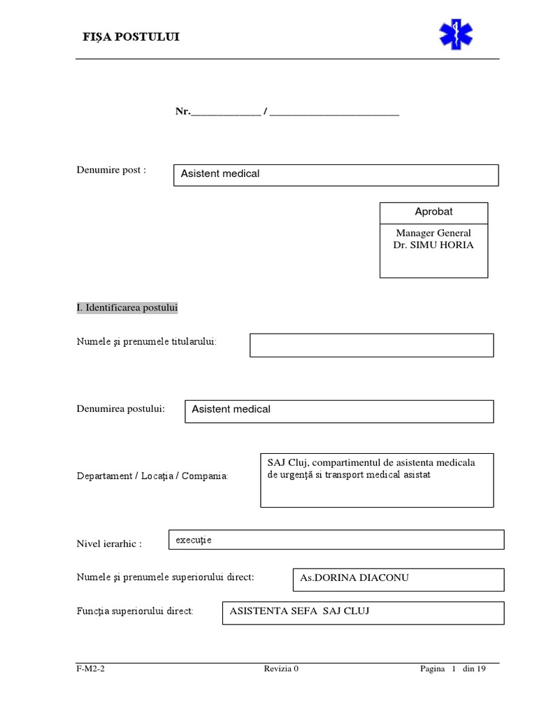 Fisa Postului Asistent Medical Generalist | PDF