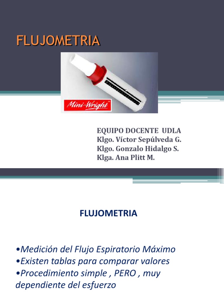 Flujometria UDLA 2014 | PDF | Asma | Enfermedades y trastornos