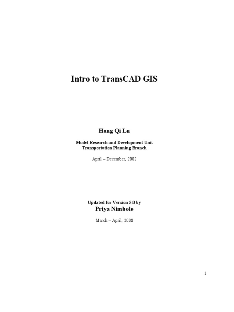 TransCAD GIS Training Notes | PDF | Database Index | Geographic ...
