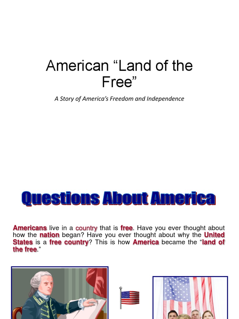 American "Land of The Free": A Story of America's Freedom and ...