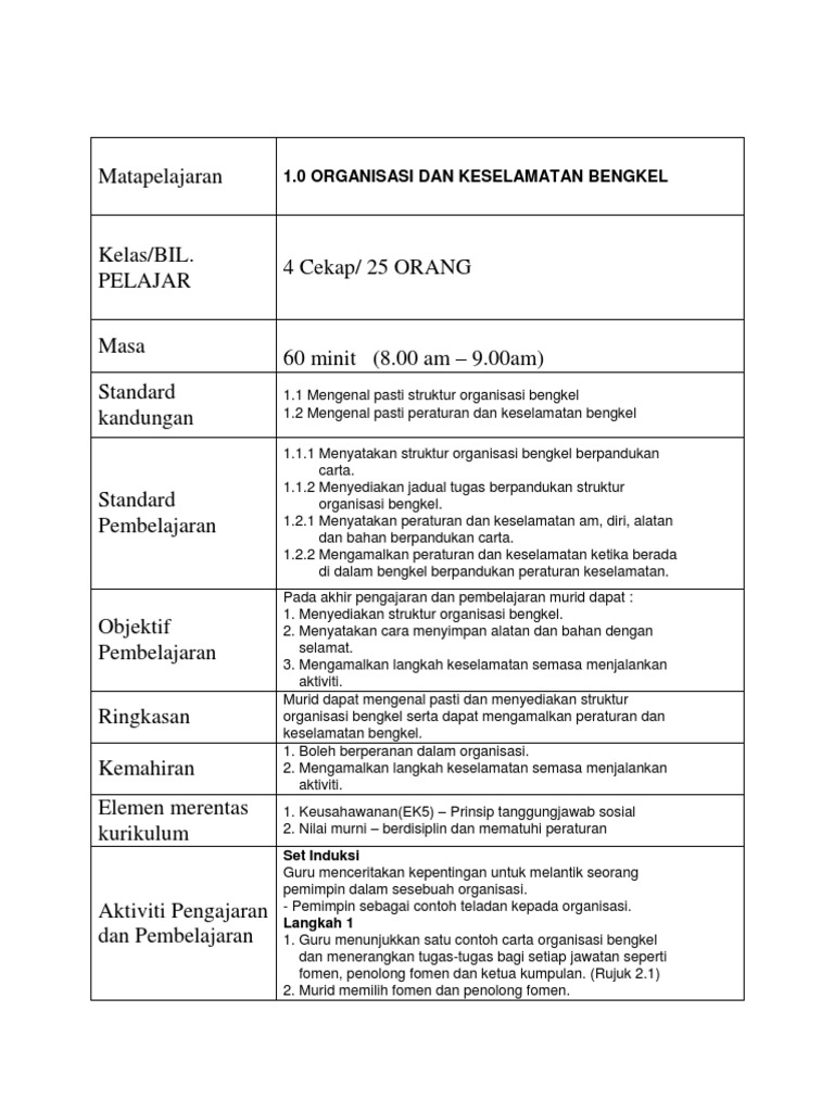 Lesson Plan KSSR RBT | PDF | Karier & Perkembangan | Seni